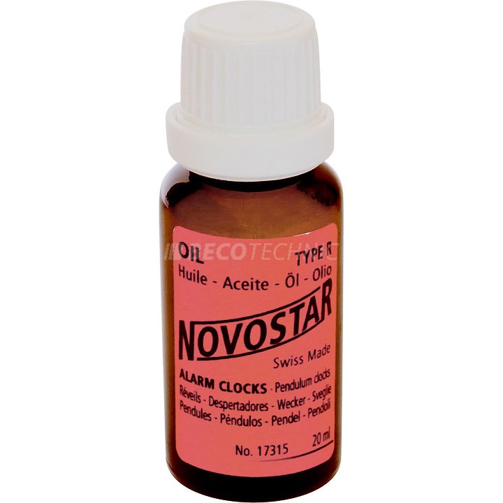 Novostar olie type R, voor wekkers en slingeruurwerken, 20 ml | 213514