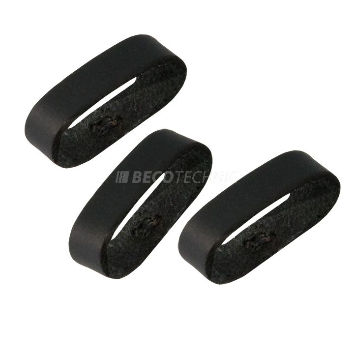 Assortment of 60 black loops for leather watch straps, 8 - 18 mm | 610995