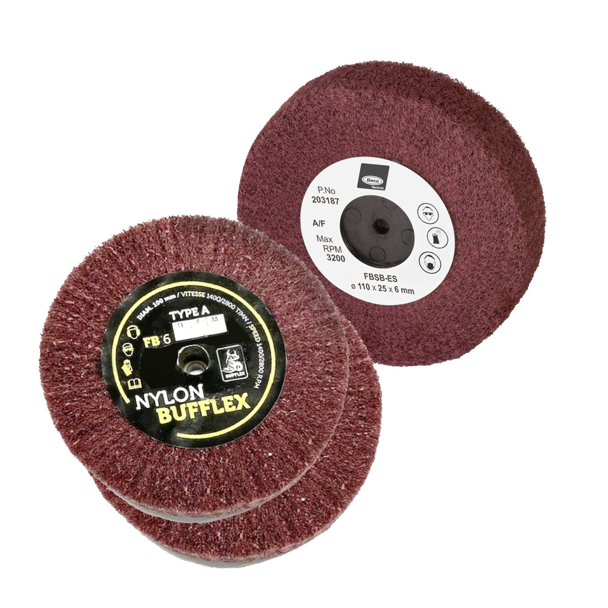 Satin finishing brushes