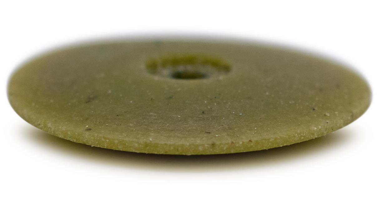 Polisher Pumice, yellow green, lens, Ø 22 x 4 mm, grain medium | 212614