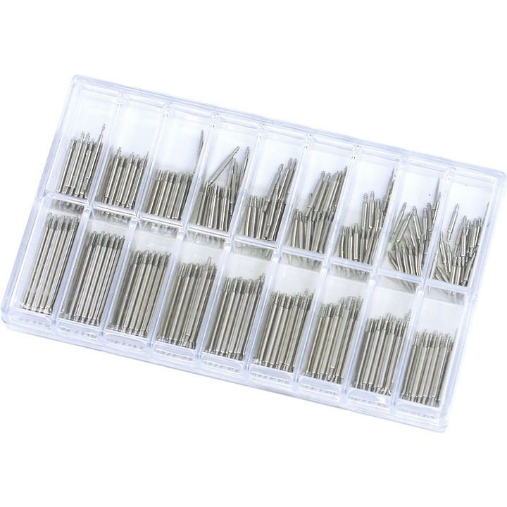 Assortment of spring bars, stainless steel, Ø 1,3 mm, length 8 - 24 mm ...