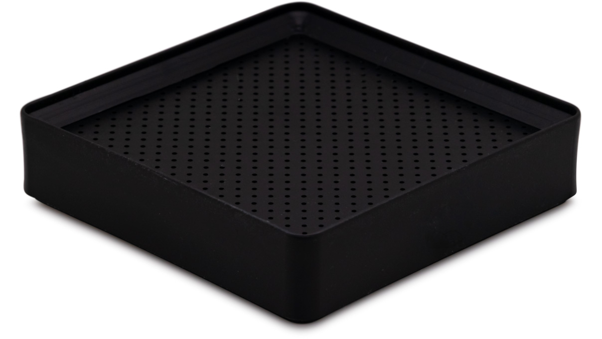 Lecureux screw support with holes, black, for Ø 0,6 mm | 21994445