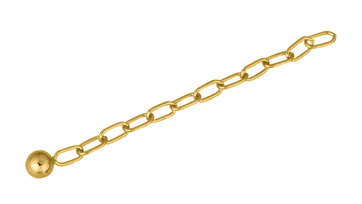 Extension chain gold plated