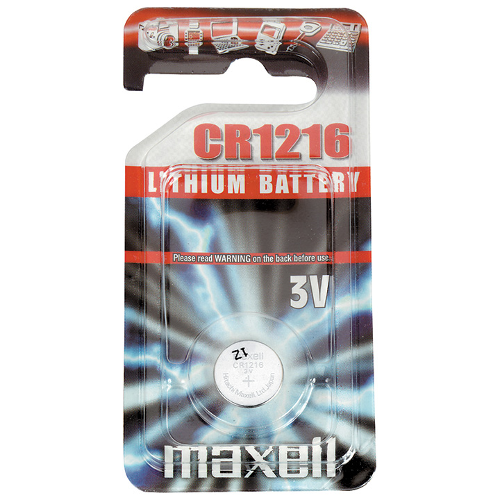 Maxell Lithium battery CR 1216 in a blister | 1216CR-MB1