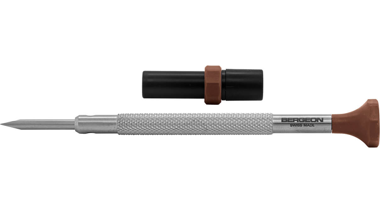 Bergeon 30081-AT-300 screwdriver, blade 3 mm, brown, 2 replacement ...