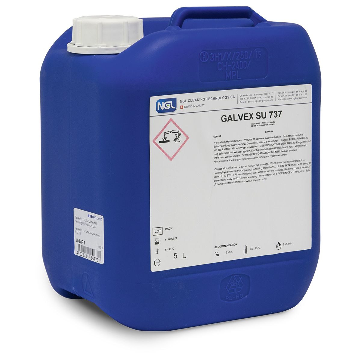 Galvex SU 737 ultasonic cleaning fluid, 5 l | 101437