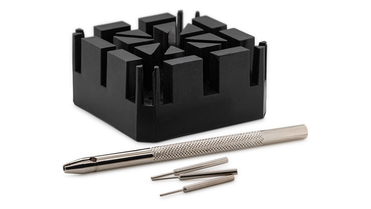 Bracelet pin remover Stift-Fix Eco, bracelet holder, punch holder and 3 ...