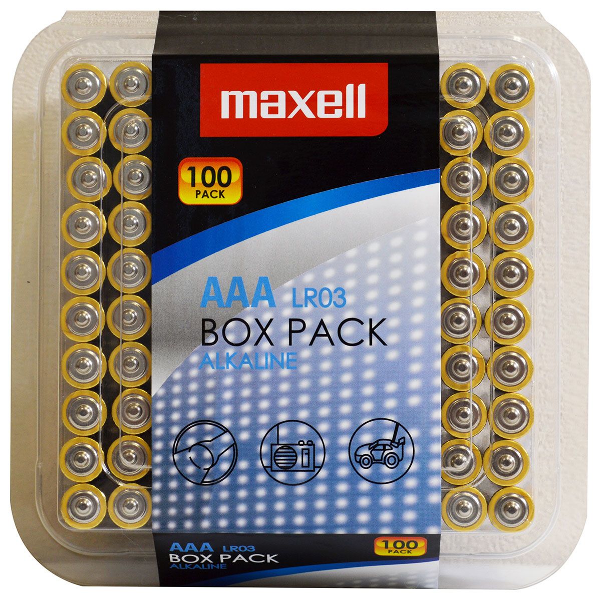 Maxell Alkaline LR03 AAA Micro 1,5 V battery, 100 pcs. in Box Pack | 3LR-MBP100