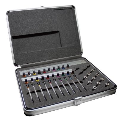 Bergeon premium tool case, aluminum, 10 screwdrivers and dynamometric ...
