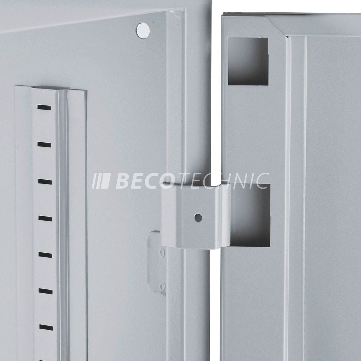 Lista hinged door cabinet with power supply, 10 sockets, 2 viewing ...